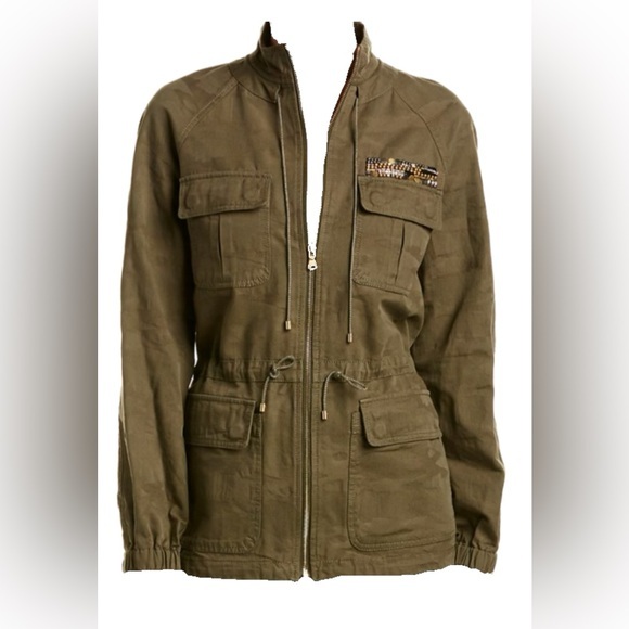 Trina Turk | Jackets & Coats | Trina Turk Castle Jacket In Dove Camo ...